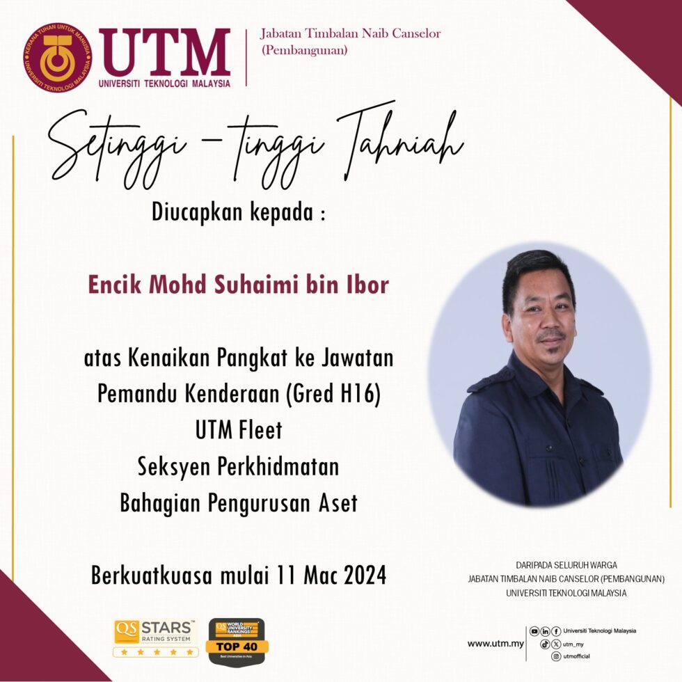 Setinggi-tinggi Tahniah Encik Mohd Suhaimi bin Ibor | Department of ... Setinggi-tinggi Tahniah Encik Mohd Suhaimi bin Ibor | Department of ...