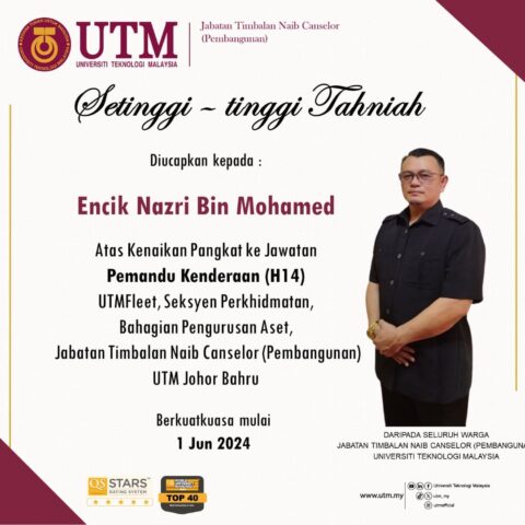 Setinggi-tinggi Tahniah Encik Nazri bin Mohamed | Department of Deputy ...